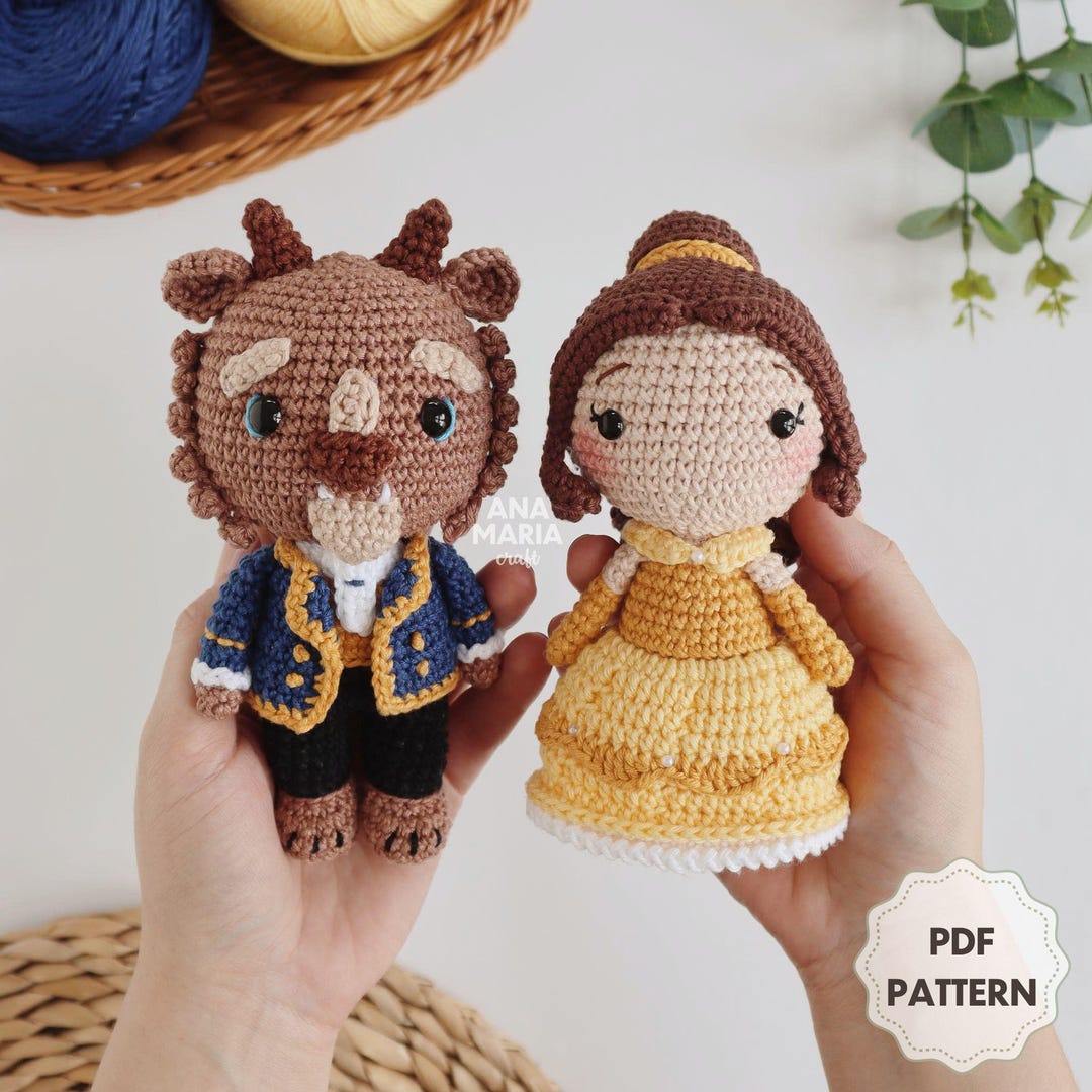 E-book Crochet Pattern Amigurumi - Set Beauty and the Beast - PDF ...