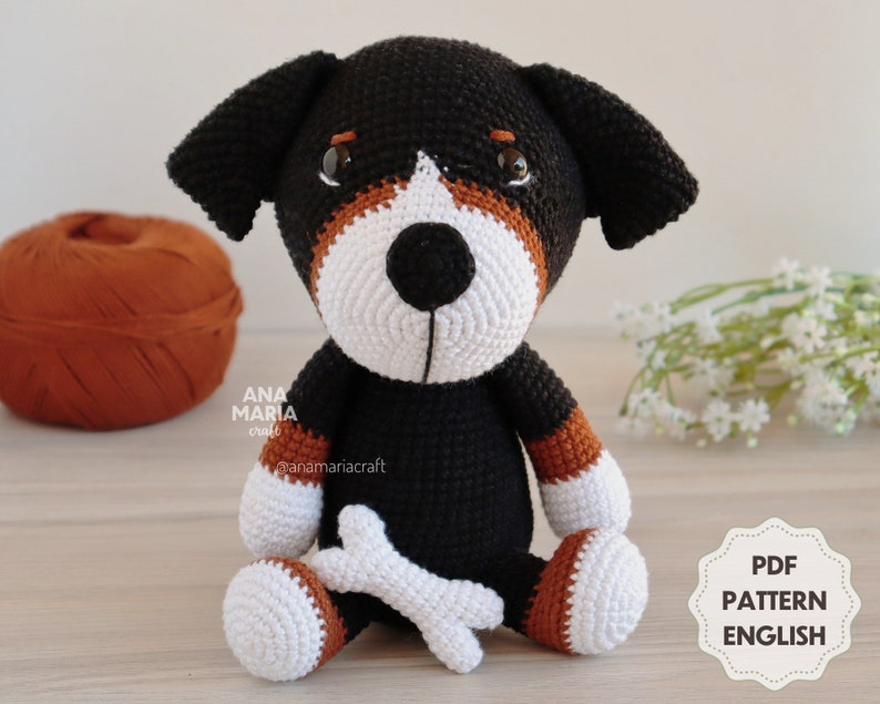 E-book Crochet Pattern Amigurumi Dog Puppy Bernese Bruce PDF - Etsy