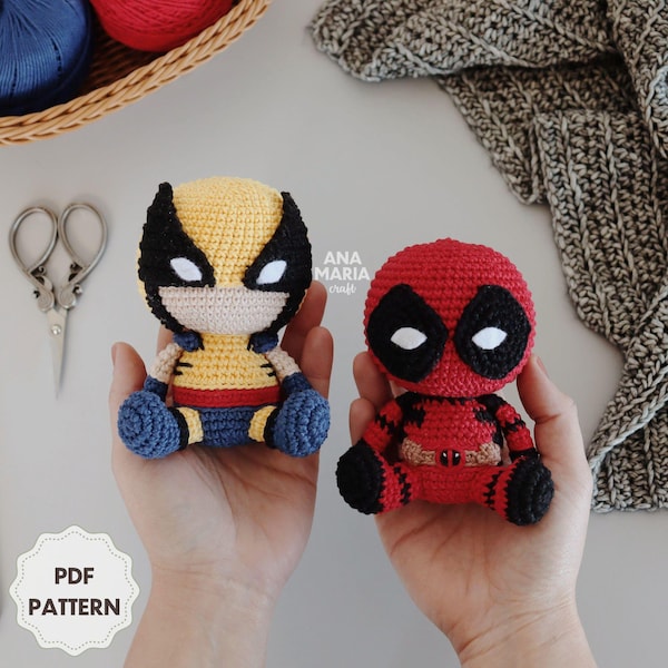 Wolverine Deadpool Crochet Patterns - Etsy