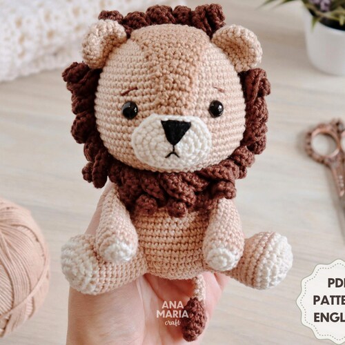 E-book Crochet Pattern Amigurumi Lion Leon PDF english - Etsy