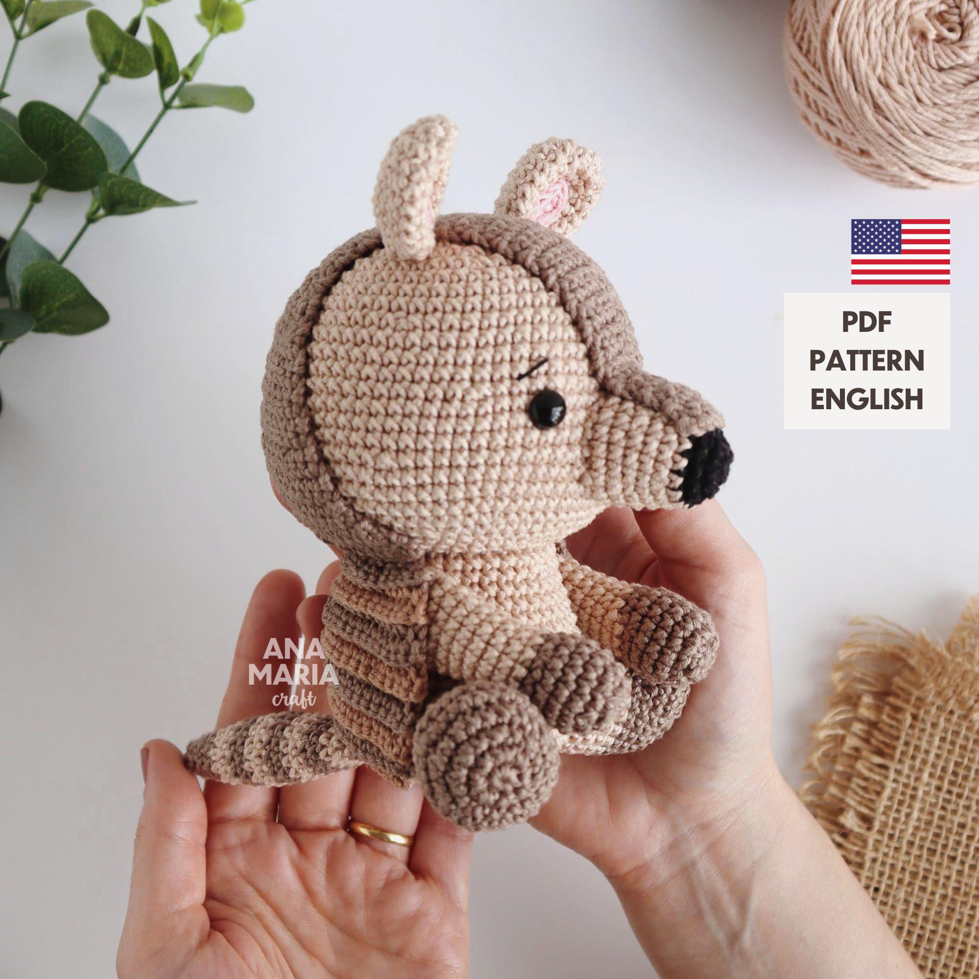 Amigurumi Armadillo Crochet Pattern PDF - Armando, the Armadillo - E ...