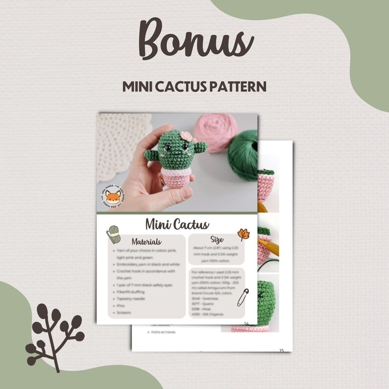 E-book Crochet Pattern Amigurumi Flora, the Cactus PDF - Etsy