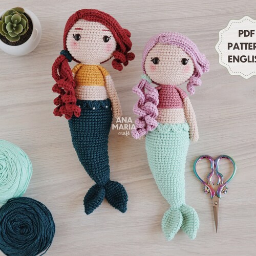 E-book Crochet Pattern Amigurumi Lara the Mermaid Doll PDF - Etsy