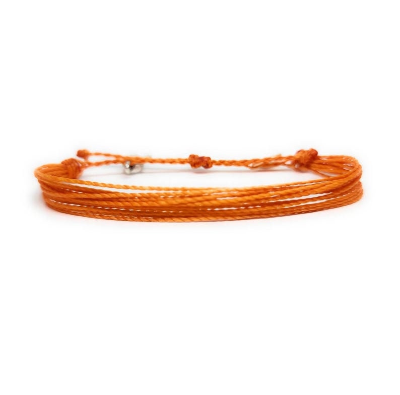 Leukemia Awareness Bracelet, Orange Braided Cord With Ribbon Charm - Etsy