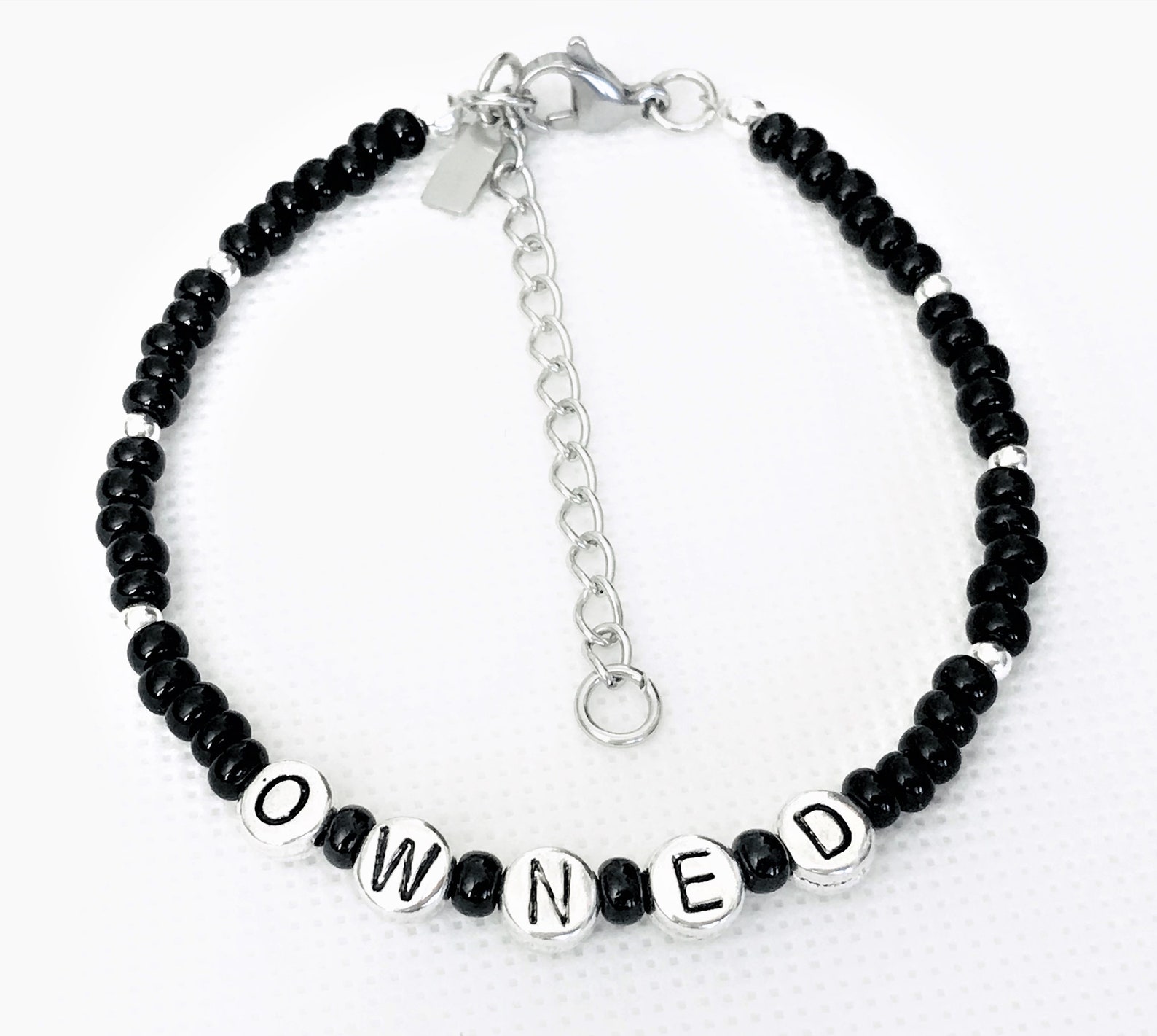Owned Anklet Black Bdsm Master Owned Submissive Slave Cum Etsy