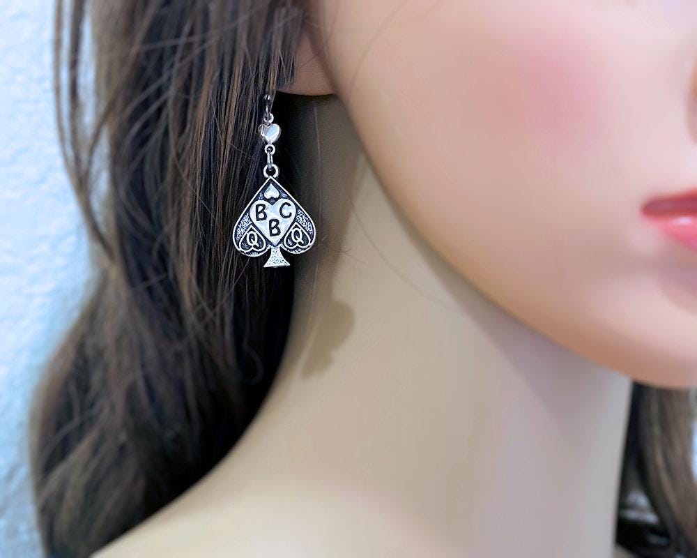 QOS BBC Queen of Spades BBC Earrings - Etsy