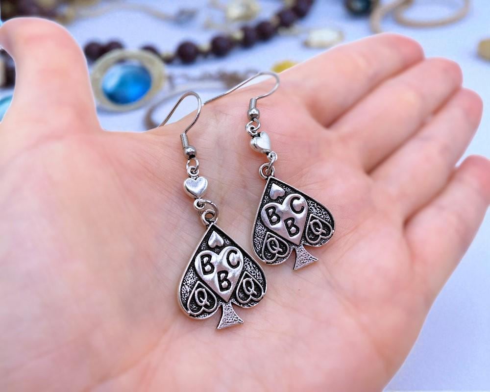 QOS BBC Queen of Spades BBC Earrings - Etsy Hong Kong