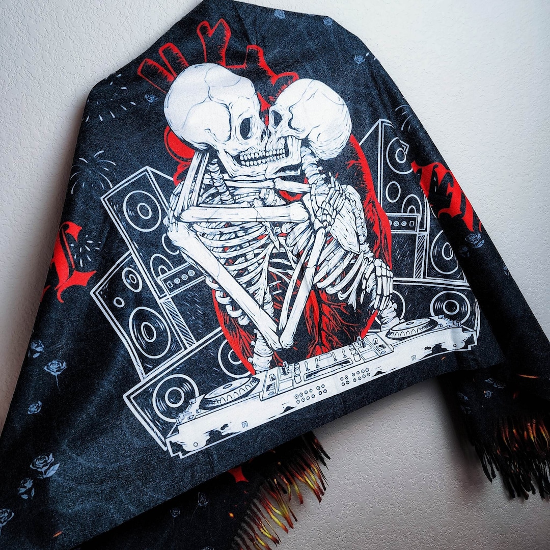 Rave Til the Grave Fringed Pashmina Fringed Festival Rave Pashmina ...