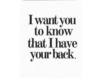 I Totally Have Your Back Friend Card Friendship Support - Etsy