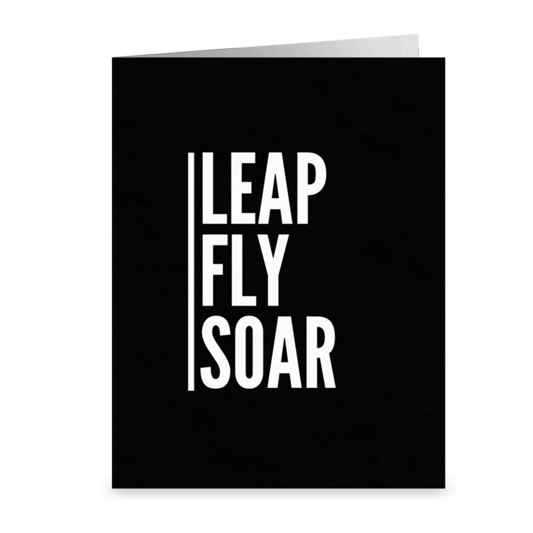 Leap, Fly, Soar Card - Etsy