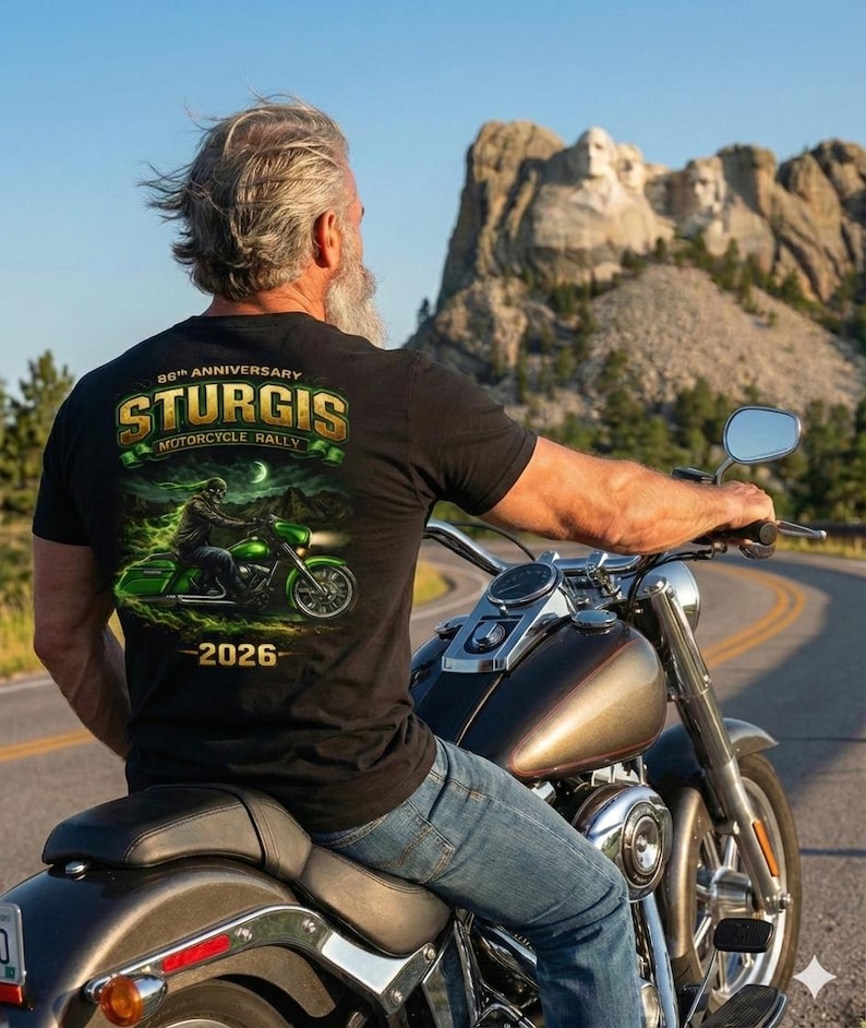 2026 Sturgis Motorcycle Rally Green Skeleton Rider - 86th Anniversary ...