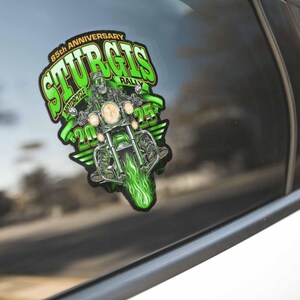 2025 Sturgis Rally Green Skeleton Rider - 85th Anniversary Decals 7 ...