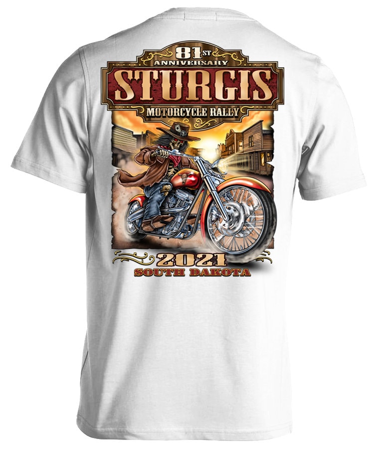 2021 Sturgis Motorcycle Rally 81st Anniversary Wild Bill T-shirt (BACK ...