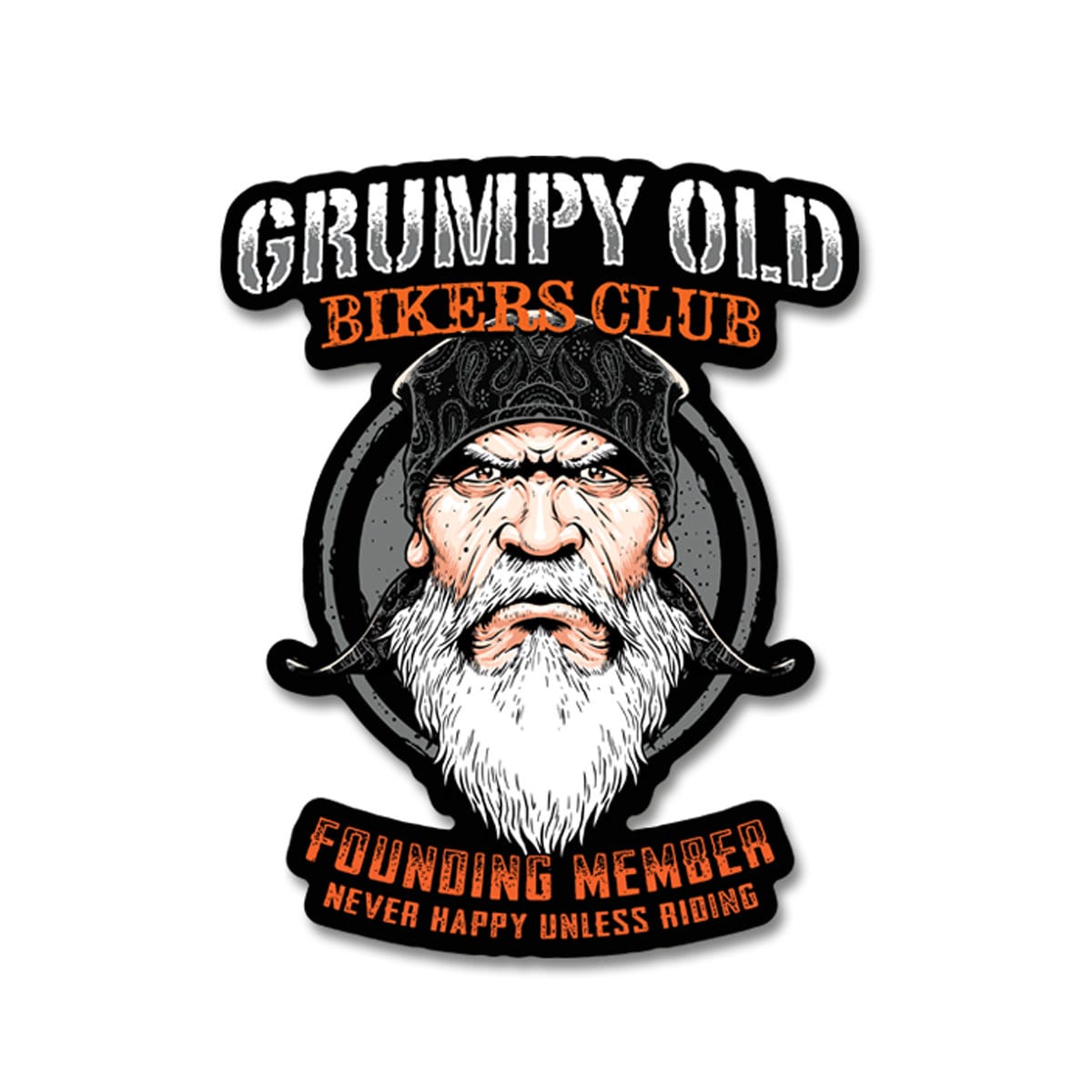 Grumpy Old Bikers Club 7 Inch Vinyl Decal for Cars, Trucks, Motorcycles ...