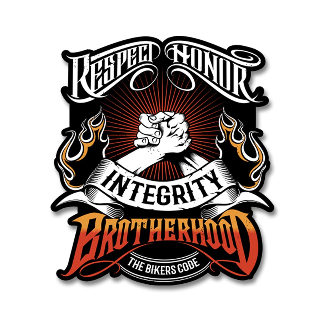 The Bikers Code Brotherhood 7 Inch Vinyl Decal for Cars - Etsy
