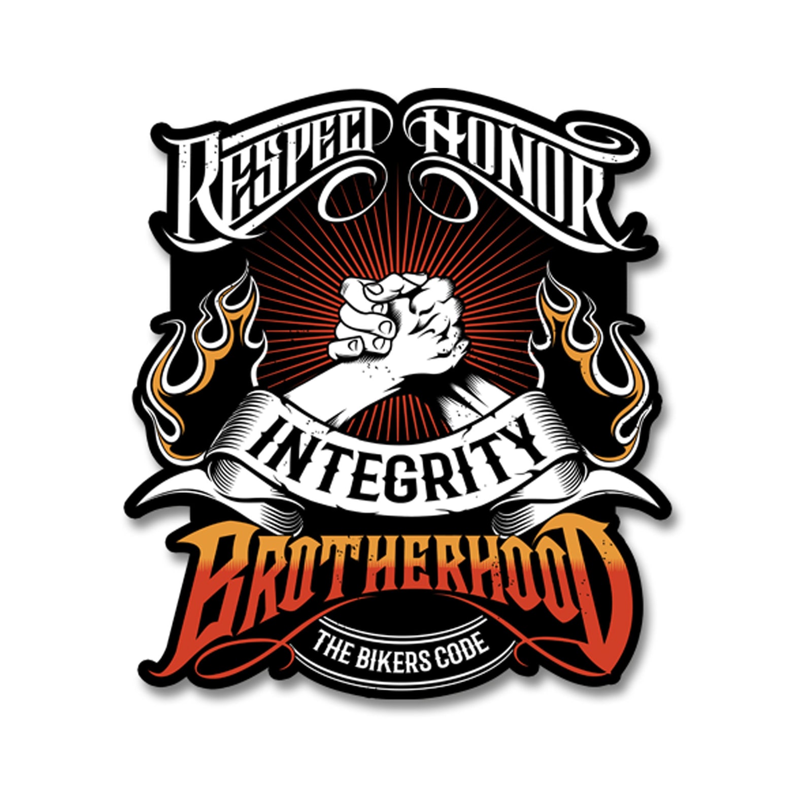 The Bikers Code Brotherhood 7 Inch Vinyl Decal for Cars - Etsy