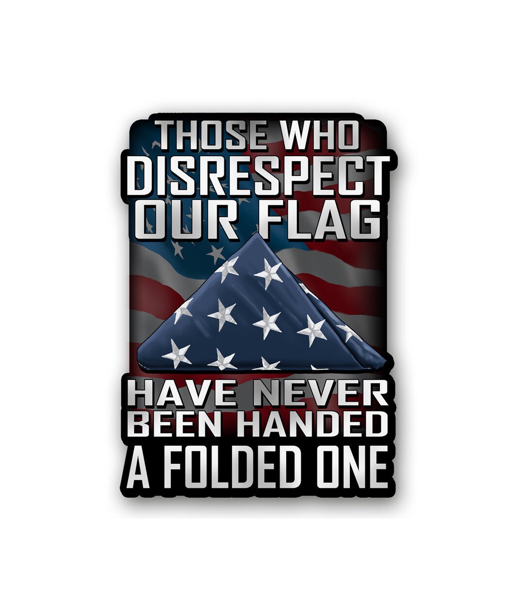 Folded Flag Vinyl Decal, Military Veteran Support, 7 Inch - Etsy