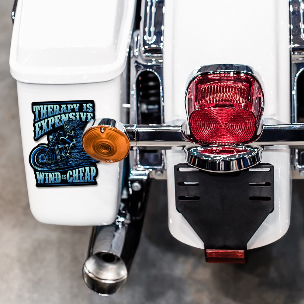 Therapy is Expensive Wind is Cheap 7 Inch Vinyl Decal for Cars, Trucks ...