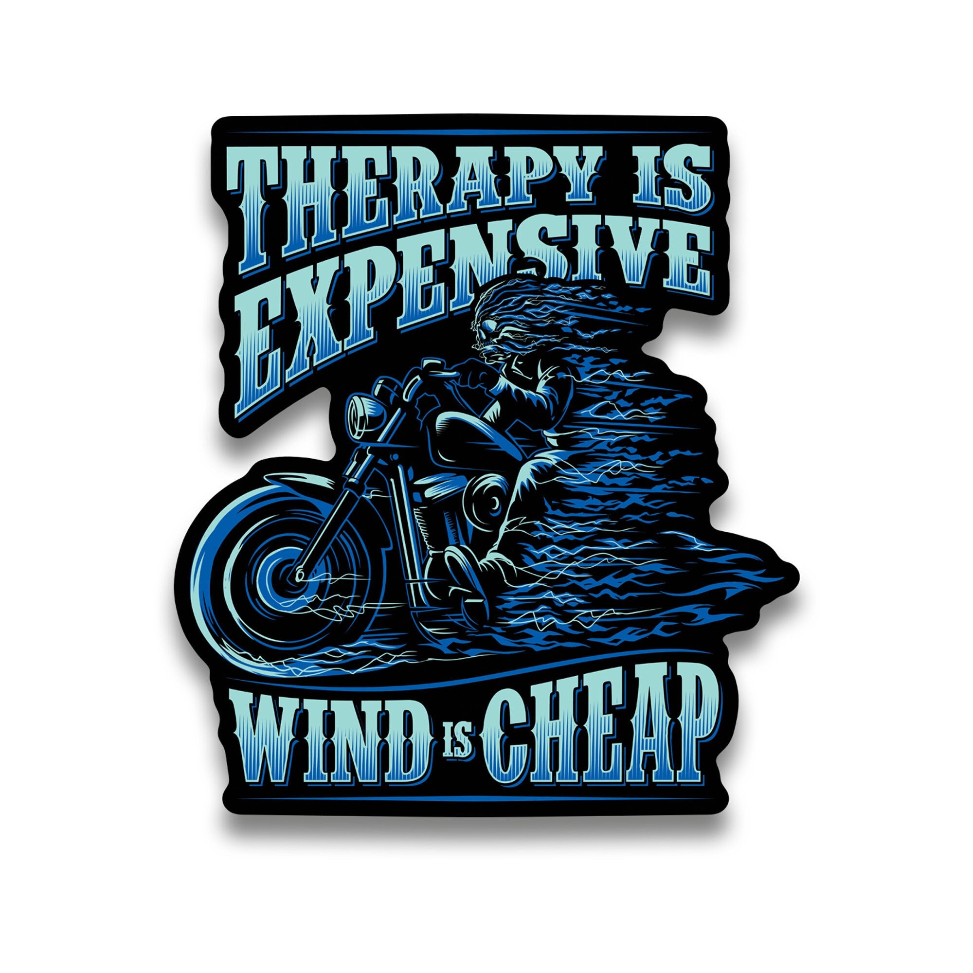 Therapy is Expensive Wind is Cheap 7 Inch Vinyl Decal for Cars, Trucks ...
