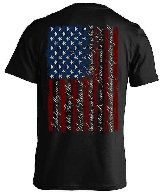Pledge of Allegiance American Flag Men's Patriotic T-shirt - Etsy
