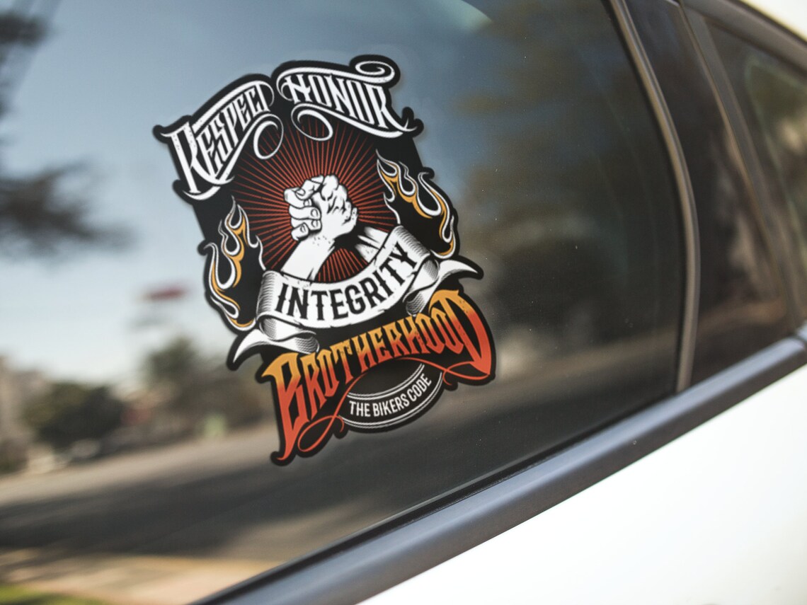 The Bikers Code Brotherhood 7 Inch Vinyl Decal for Cars - Etsy