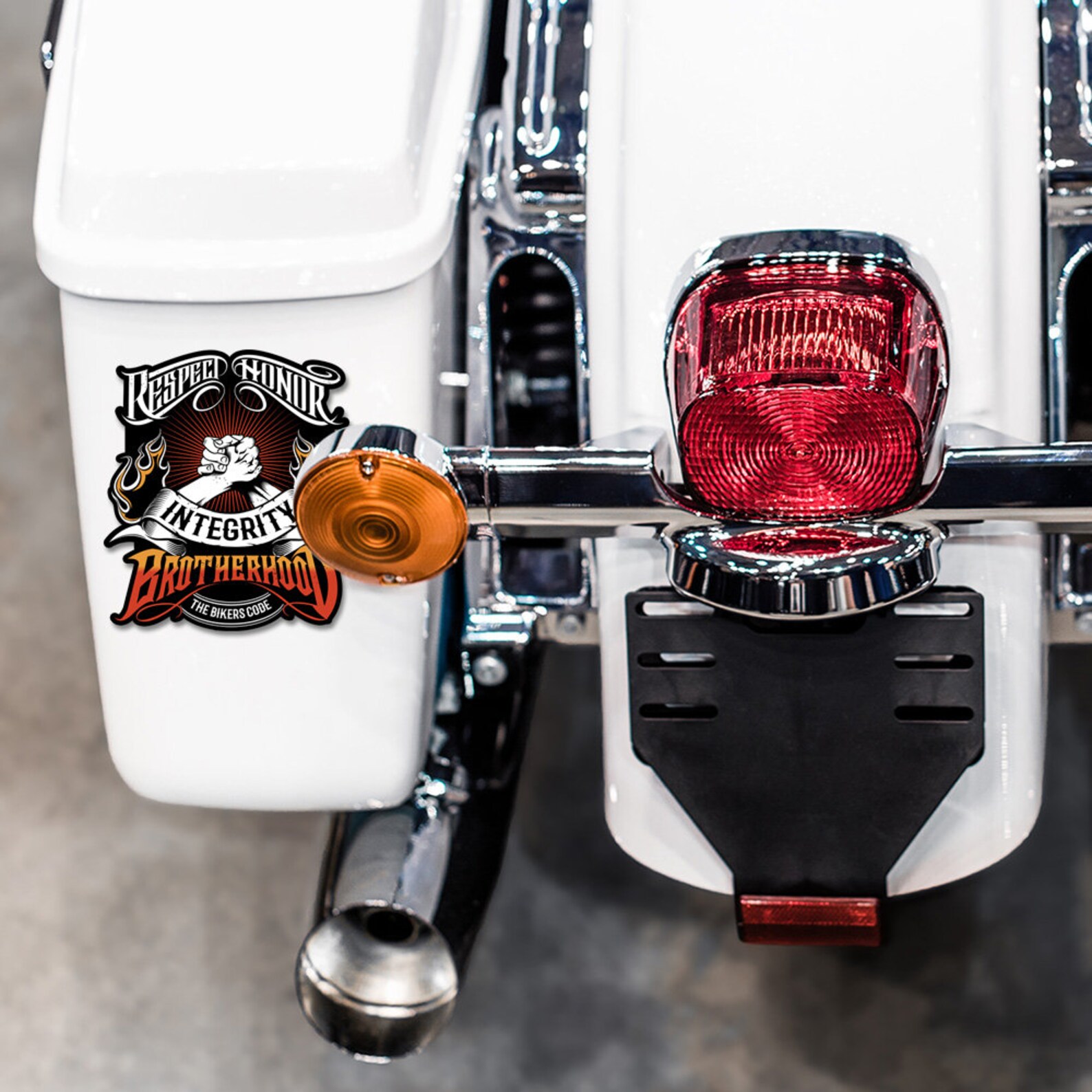 The Bikers Code Brotherhood 7 Inch Vinyl Decal for Cars, Trucks ...