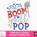Boom Sparkle Pop Printable Sublimation Design Digital - Etsy