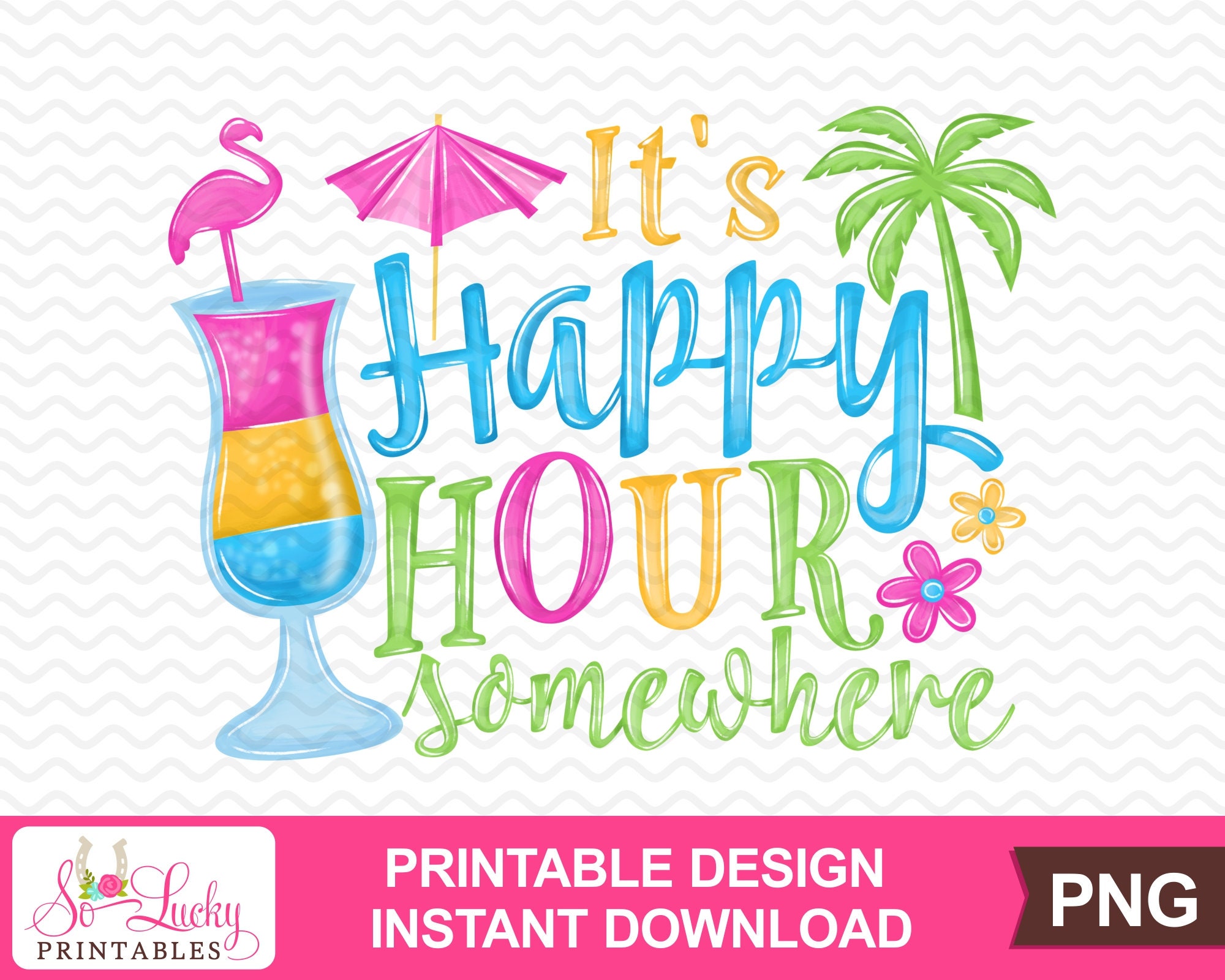 Summer Happy Hour Clipart