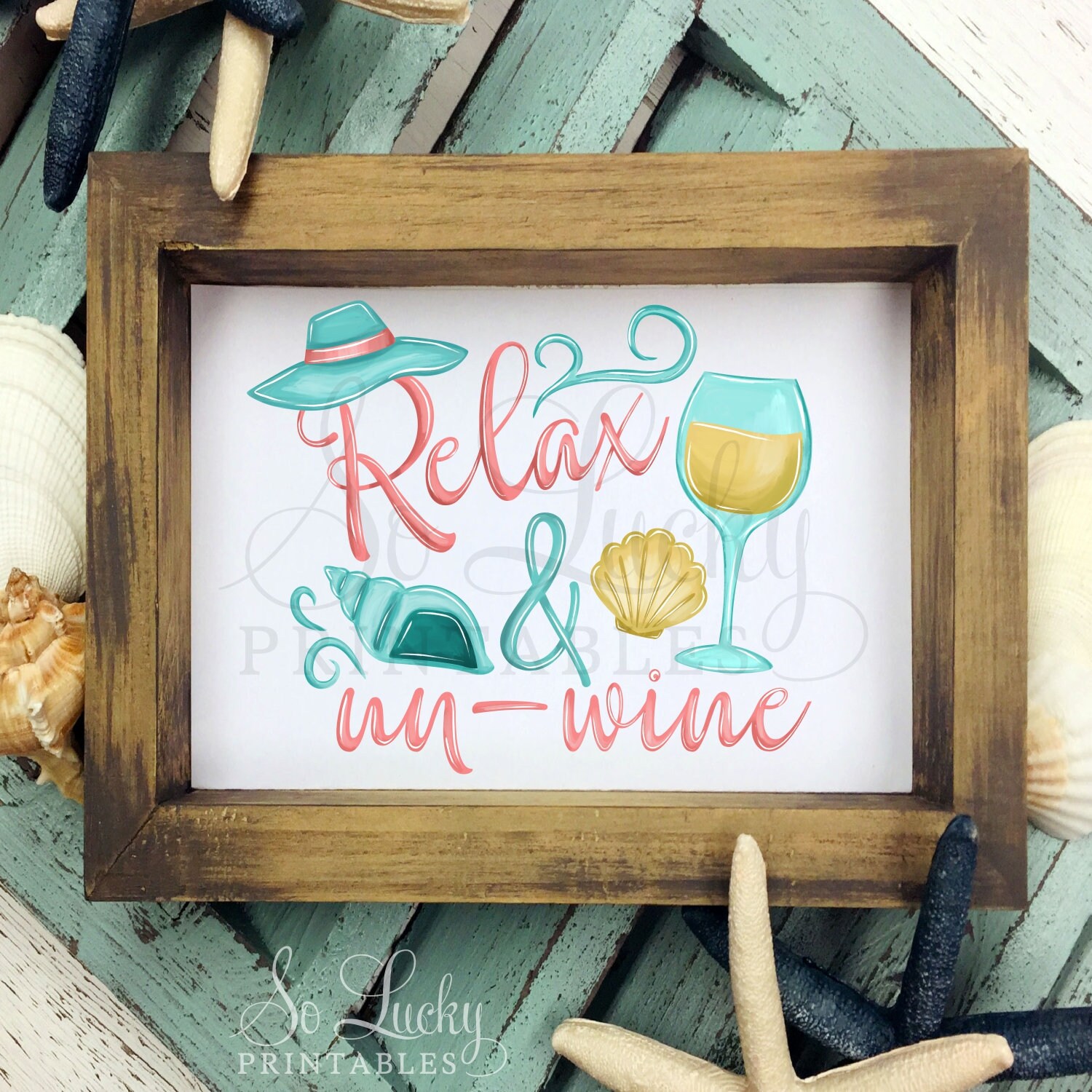 Relax & Un-wine Painted Printable Sublimation Design Digital - Etsy