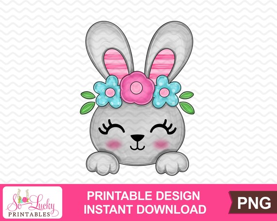 Easter Bunny Face Cutouts