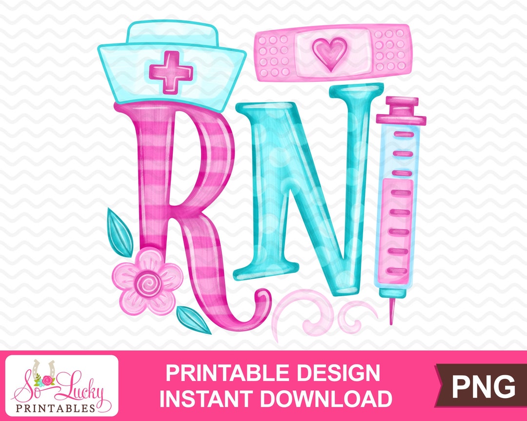 RN Painted Printable Sublimation Design Digital Download PNG Printable ...