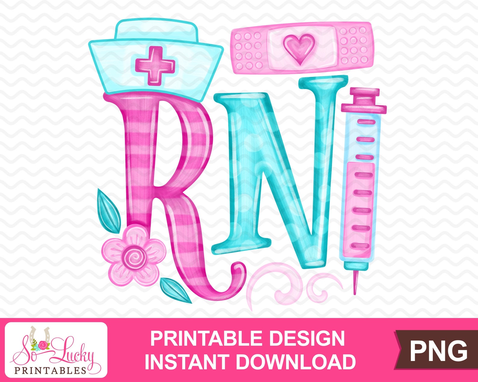 RN Painted Printable Sublimation Design Digital Download | Etsy