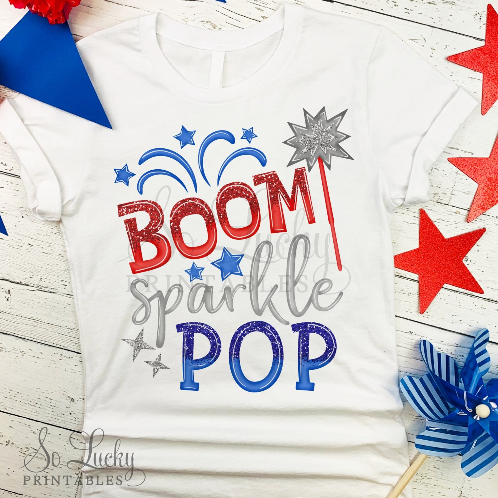 Boom Sparkle Pop Printable Sublimation Design Digital - Etsy