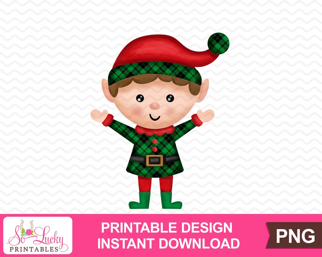 Boy Elf Printable Sublimation Design - Christmas Elf - Digital Download ...