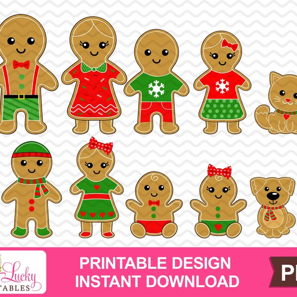 Gingerbread Family - Etsy