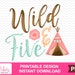 Wild Five Printable Sublimation Design - Digital Download - PNG ...