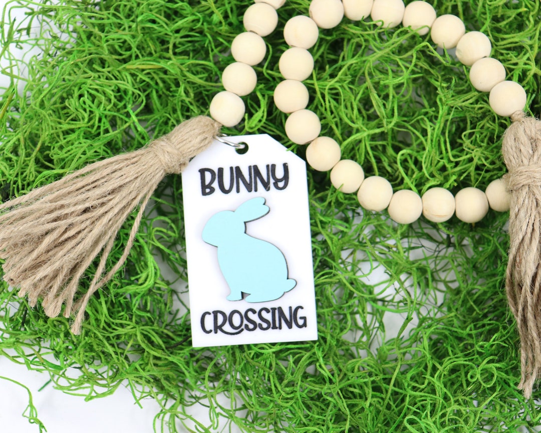 Easter and Spring Bunny Tag SVG Laser Cut Files Digitial Download Bunny ...