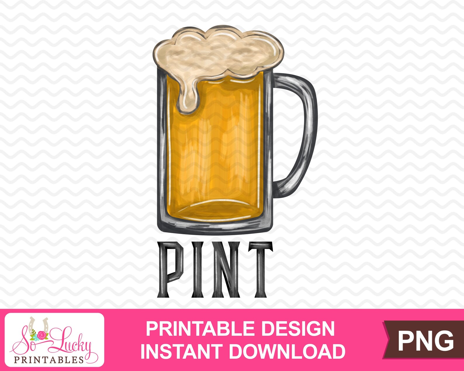 Pint and Half Pint Painted Printable Sublimation Designs - Etsy