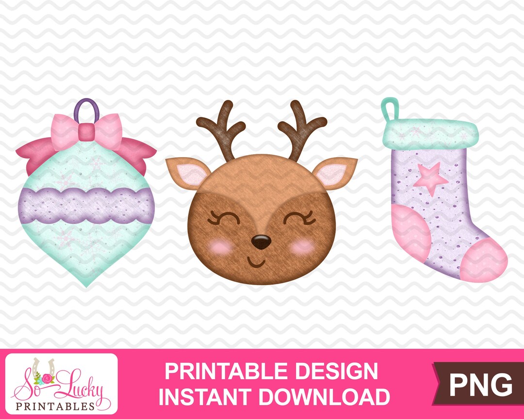 Christmas Trio Watercolor Printable Sublimation Design Digital Download ...