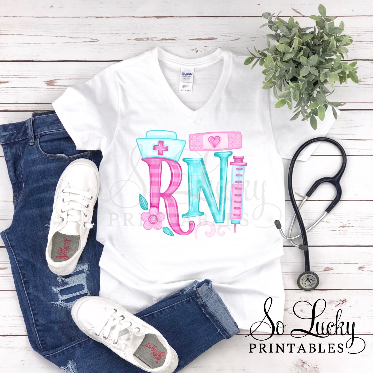 RN Painted Printable Sublimation Design Digital Download | Etsy