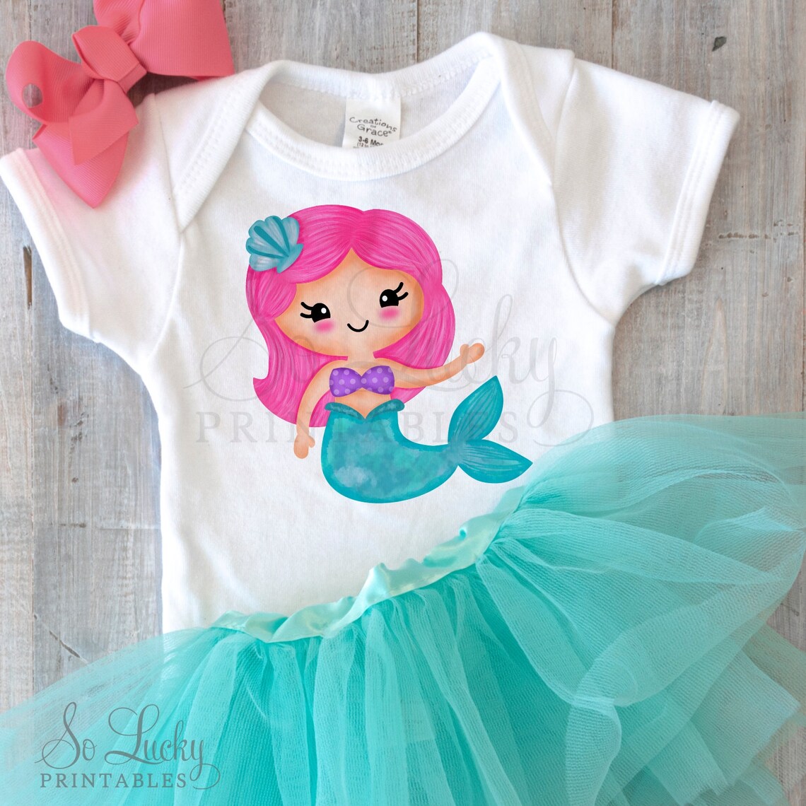 Mermaid Printable Sublimation Design Digital Download PNG | Etsy