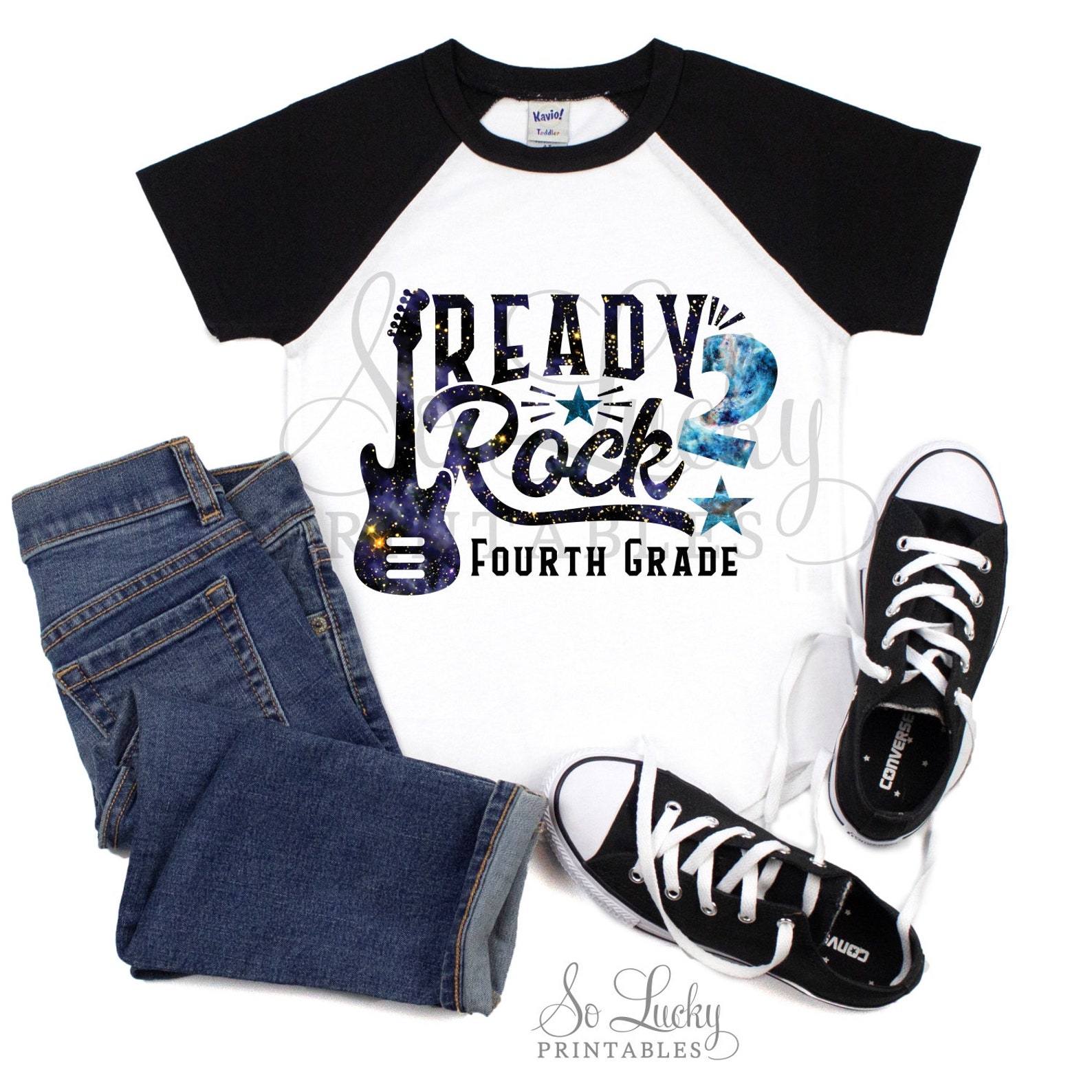 Ready to Rock Fourth Grade Watercolor Printable Sublimation | Etsy