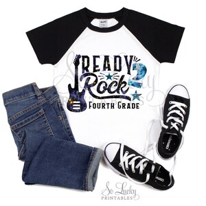 Ready to Rock Fourth Grade Watercolor Printable Sublimation - Etsy