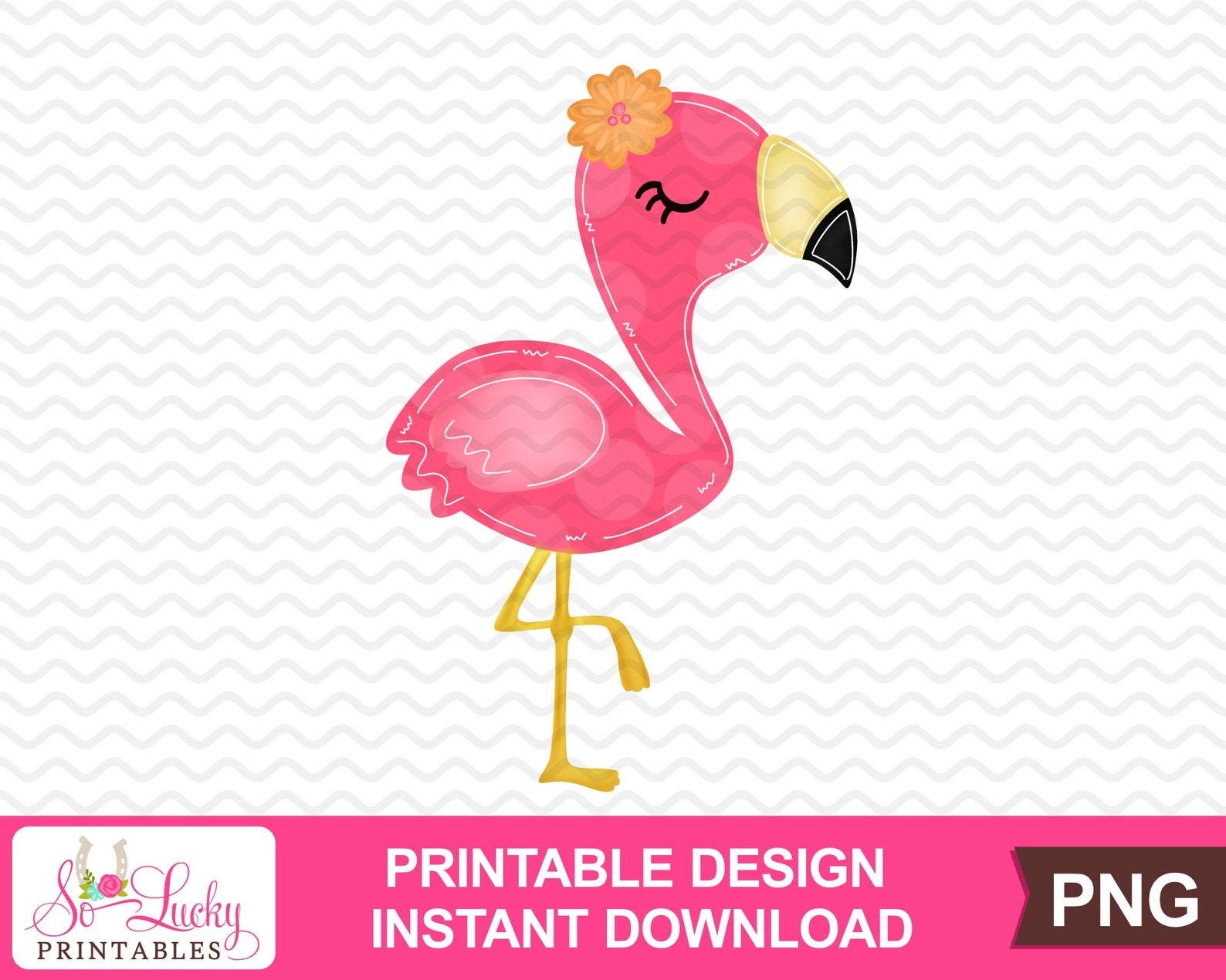 Flamingo Doodle Printable Sublimation Design Digital - Etsy