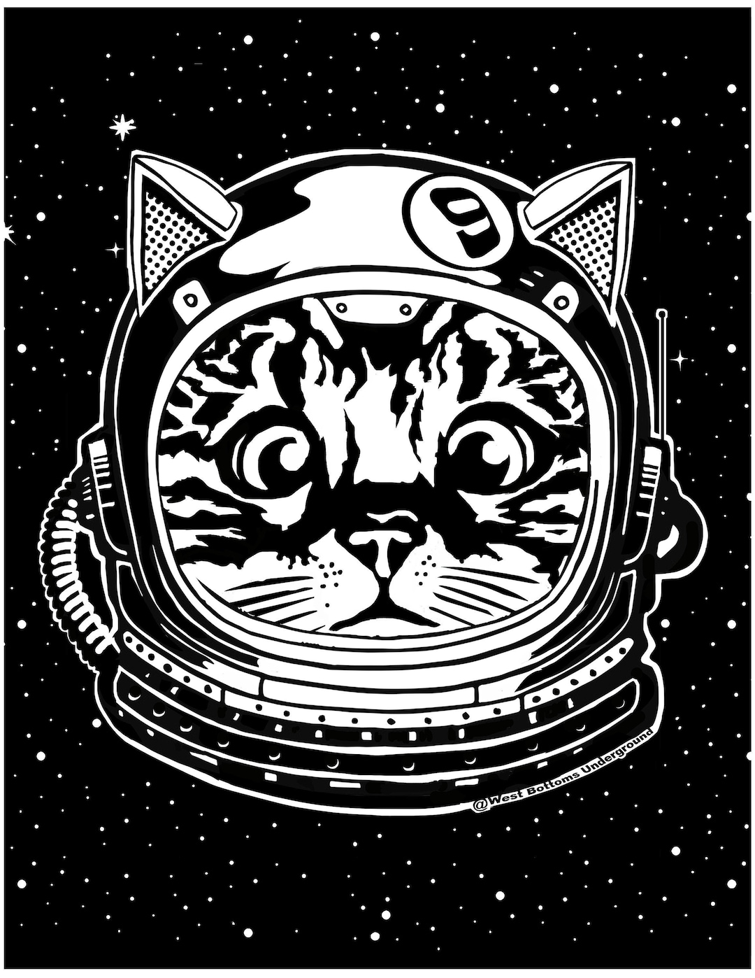 Space Kitty Pop Art, Astronaut Kitty Art Print, Astro-cat Print, Outer ...