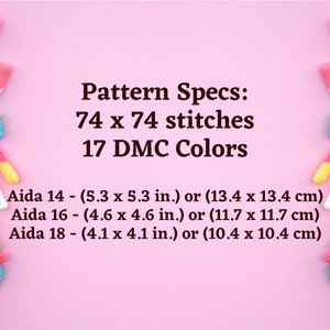 Gummy Worm Cross Stitch Pattern - Easy Beginner Level - Cute Foodie ...