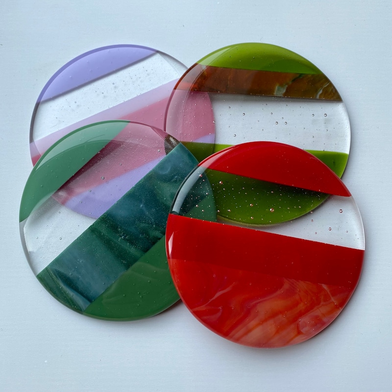 Fused Glass Coasters - Etsy