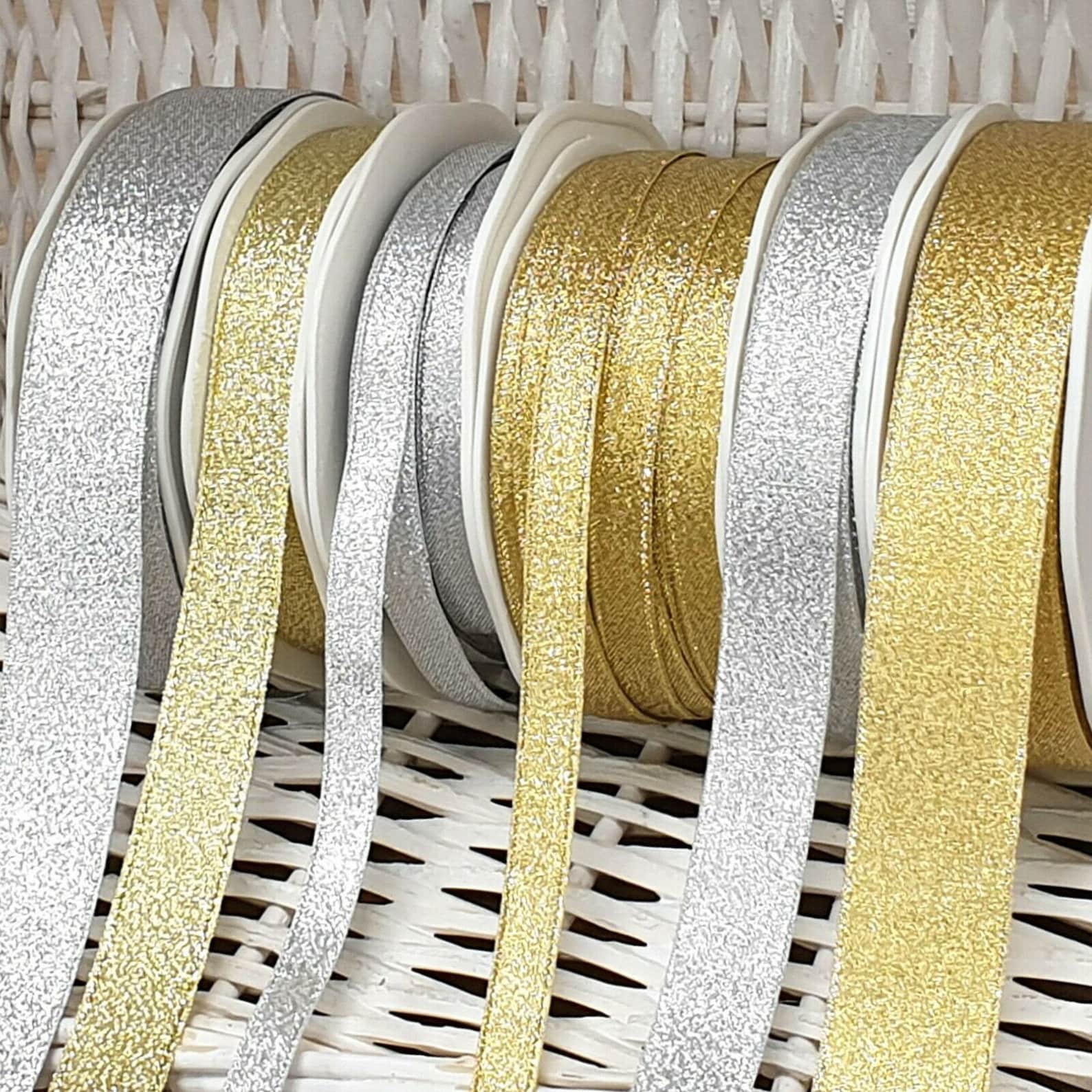 Glitter Ribbon Gold/silver Small-large Craft Gift Wrap Wedding - Etsy UK