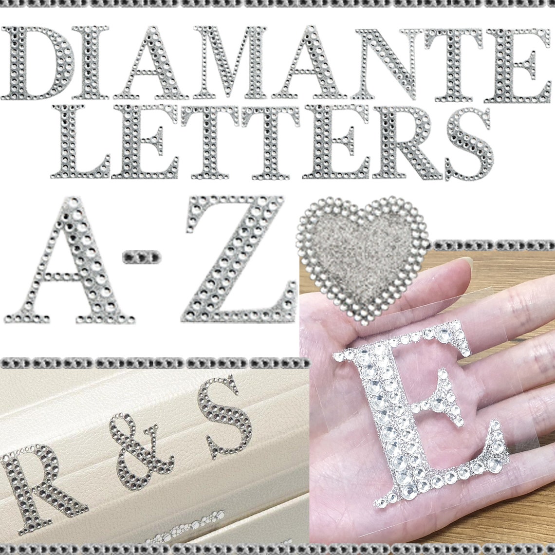 Diamante Letter/Number Stickers 3D Self Adhesive LARGE 5cm | Etsy