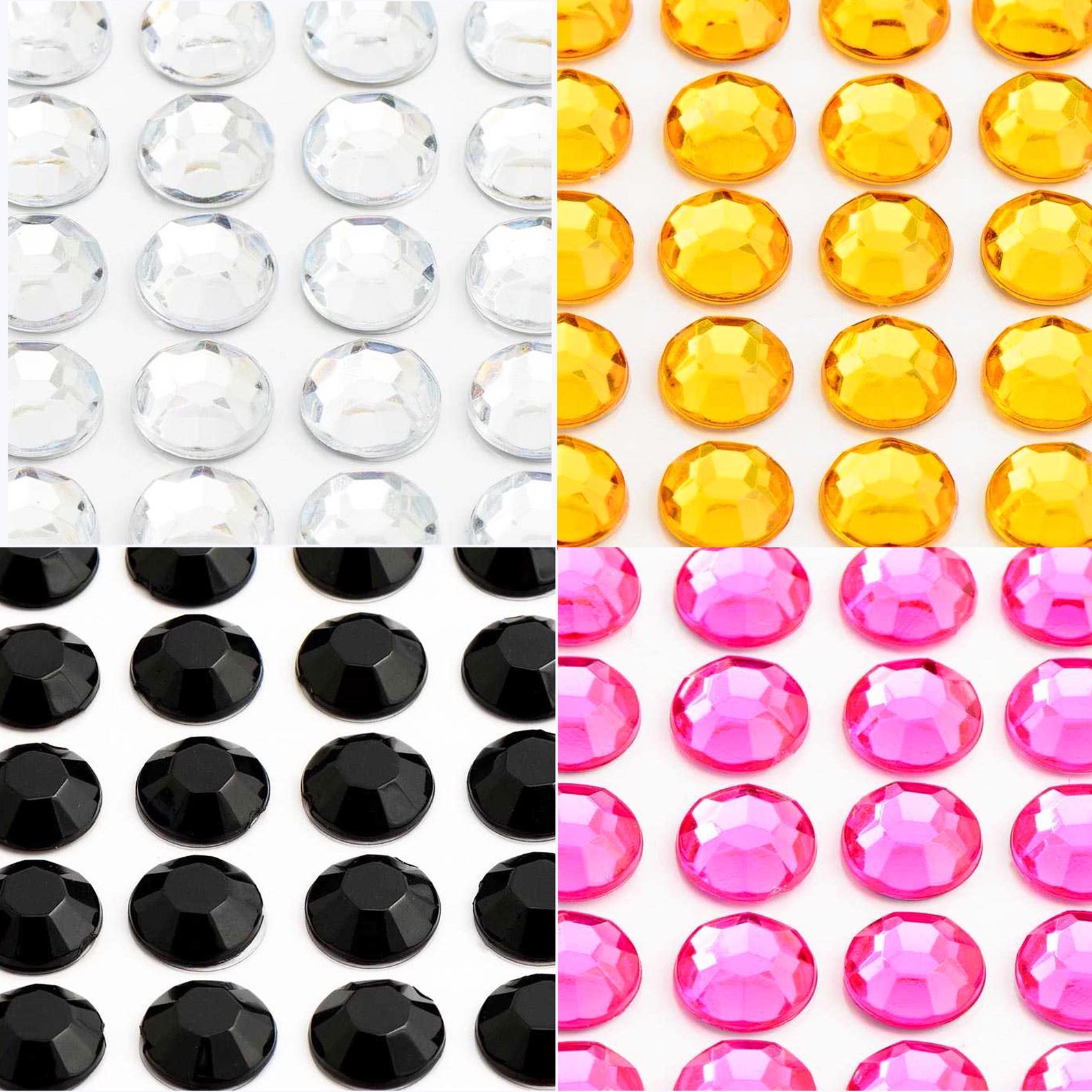 10MM GEMS Stick on Large Diamante MULTIPLE COLOURS Craft Card | Etsy UK